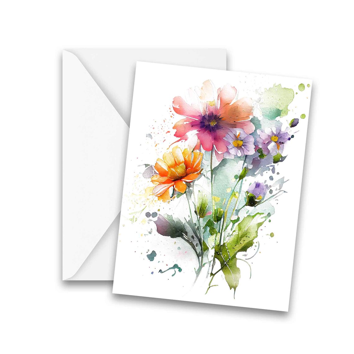 Watercolor Flowers Note Card Set Wildflower Note Cards - Etsy