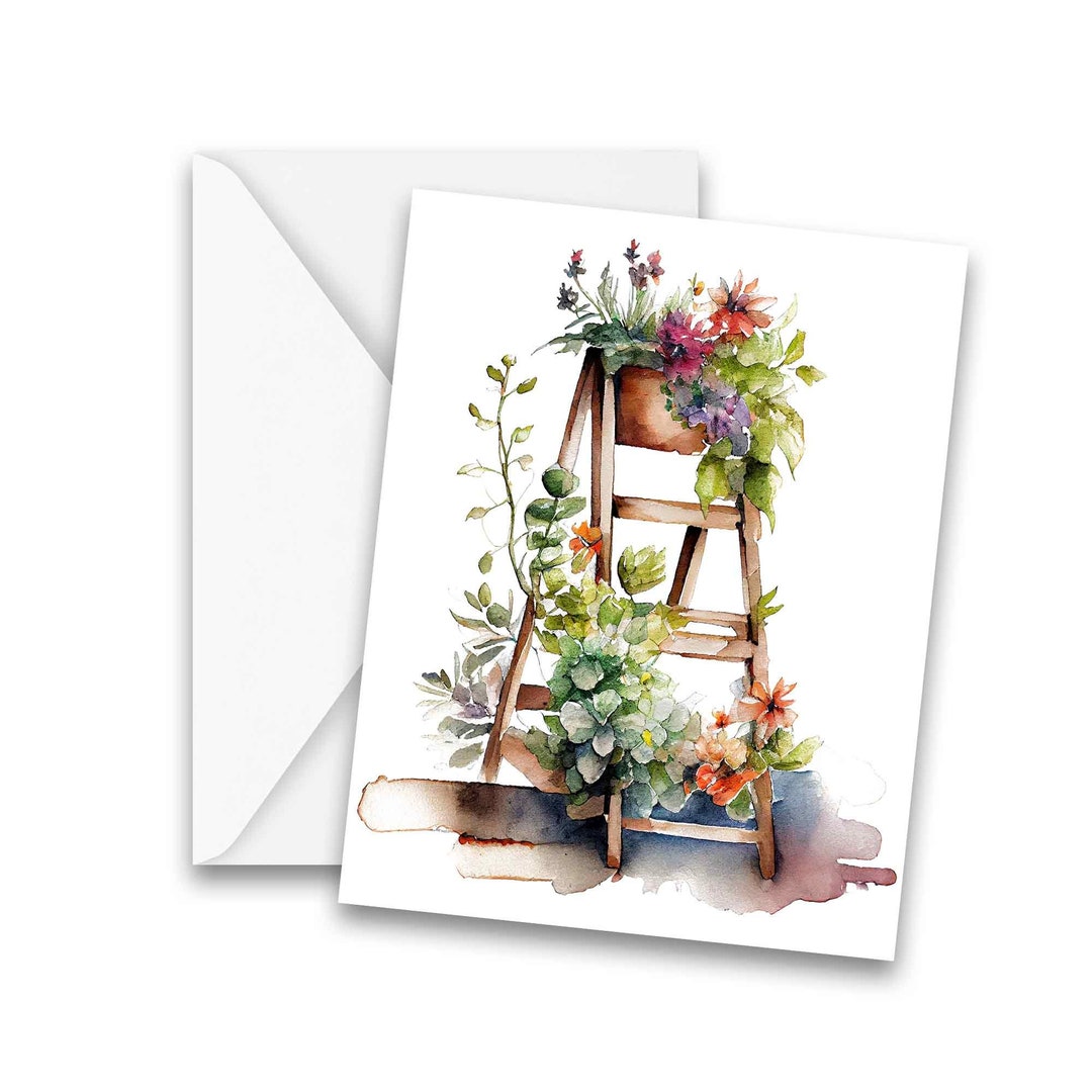 NOTECARDS, Watercolor Succulent Planter Cards, Flower Stationery, Thank ...