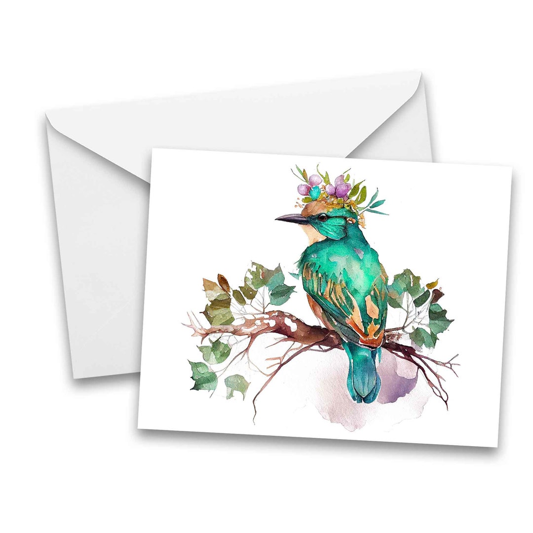 Watercolor Note Cards, Cute Bird Cards, Blank Note Card Set, All ...