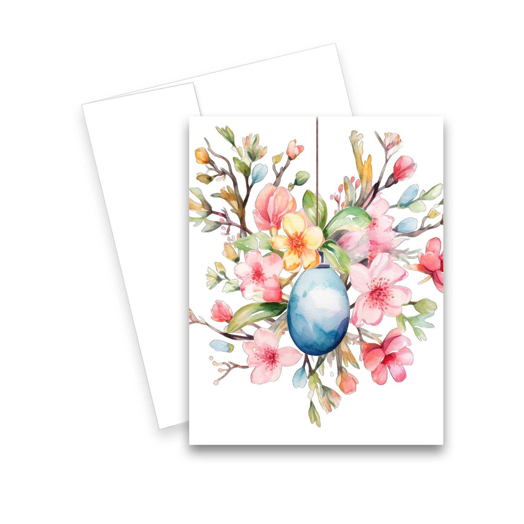 Easter Egg Card Set, Blank Note Card Set, Easter Greeting Cards ...