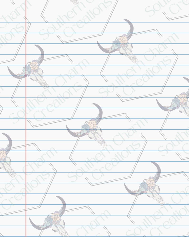 Composition Book Sticker Page Digital Download File Tumblers Stickers ...