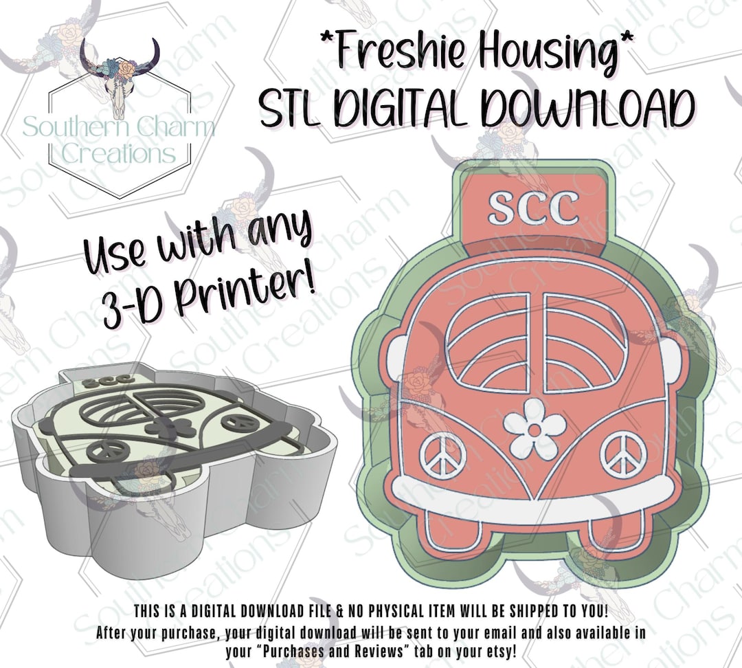 Hippie Van Freshie Housing STL File Digital Download 3D Printer File - Etsy