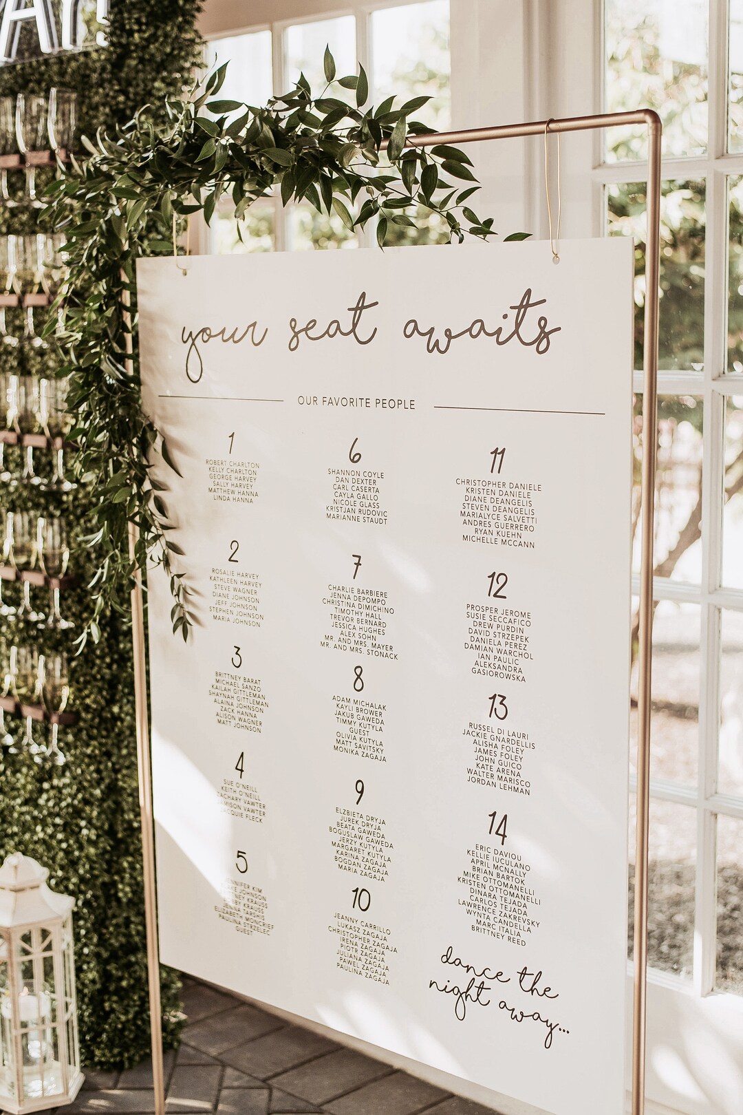Modern Wedding Seating Chart CUSTOM DIGITAL DOWNLOAD - Etsy