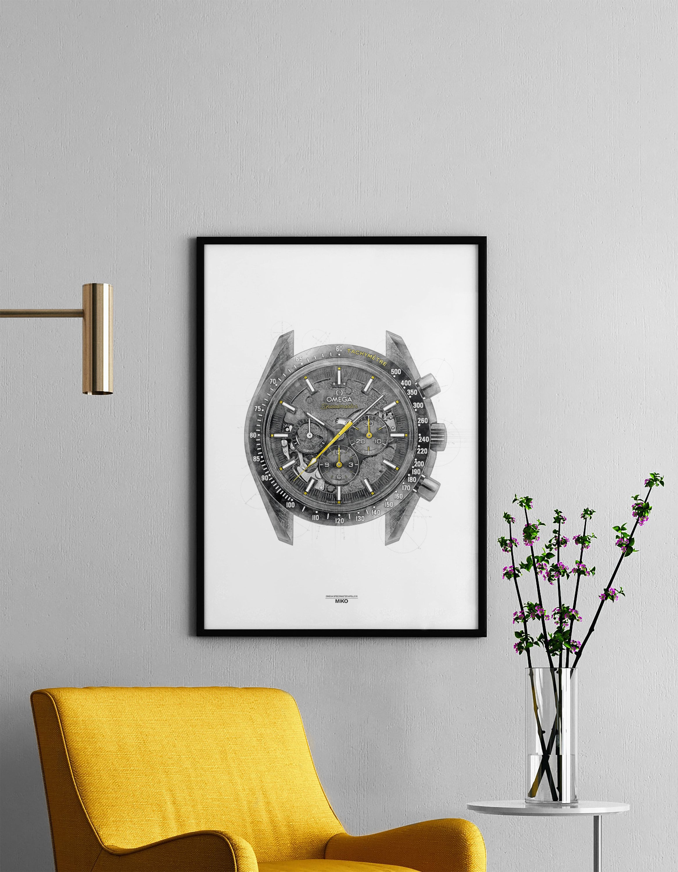 Omega Speedmaster Apollo 8 Dark Side of the Moon Watch Poster Technical ...