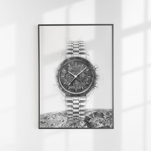 Omega Speedmaster Illustration Poster Print Moonwatch - Etsy
