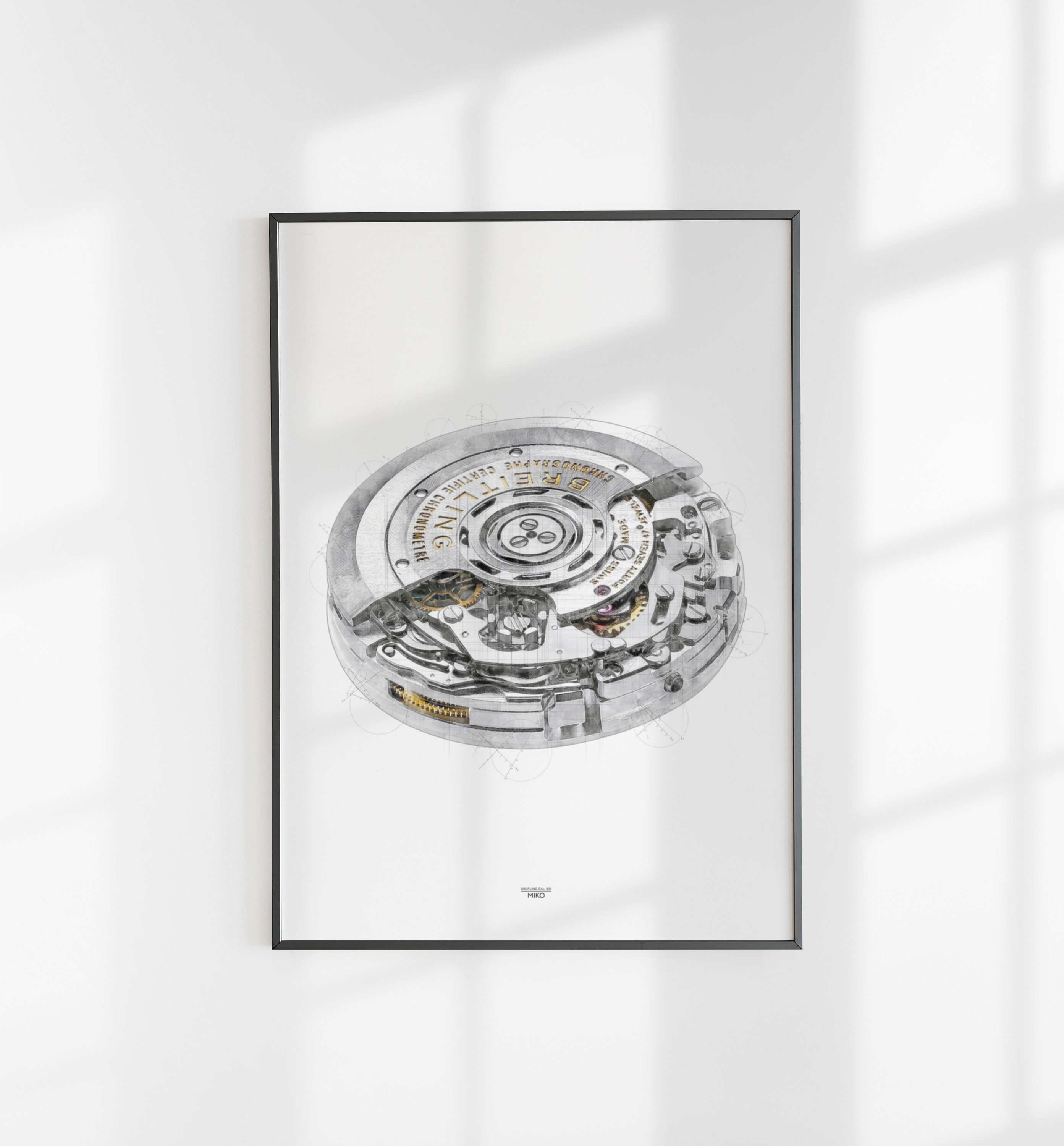 Breitling Cal. B01 Movement Poster Technical Drawing - Etsy