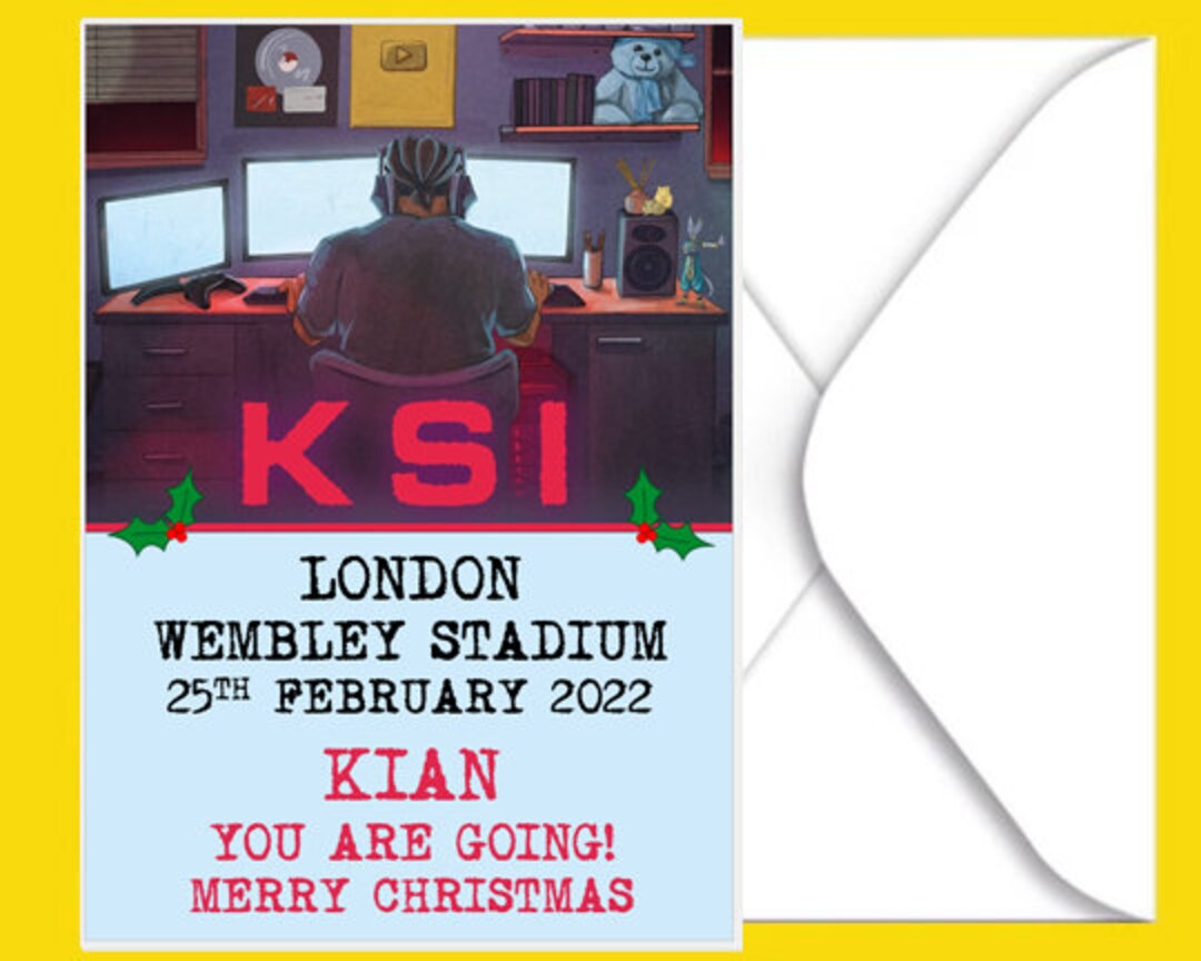 Personalised Ksi Tickets Reveal Card Tour 2022 Concert Reveal - Etsy