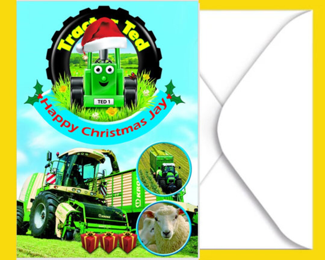 Tractor Ted Birthday Christmas Card A5 Personalised Own Words - Etsy