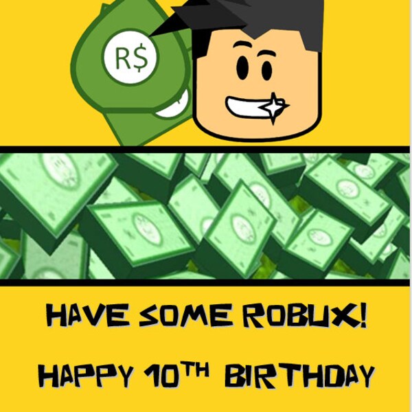 Roblox Birthday Card - Etsy UK