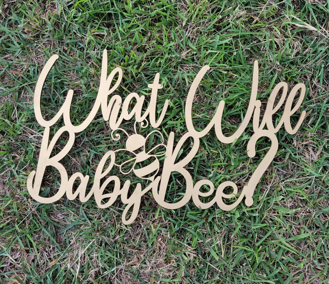 Baby Bee Gender Reveal Wood Sign - Baby Shower Decor - Etsy