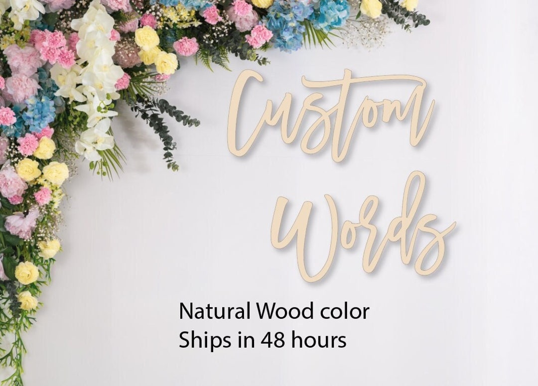 Custom Words, Custom Wood Words, Personalized Wooden Sign, Custom Wood ...