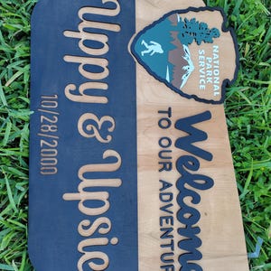 Welcome to Our Adventure Personalized Wood Sign for Home, Cabin ...