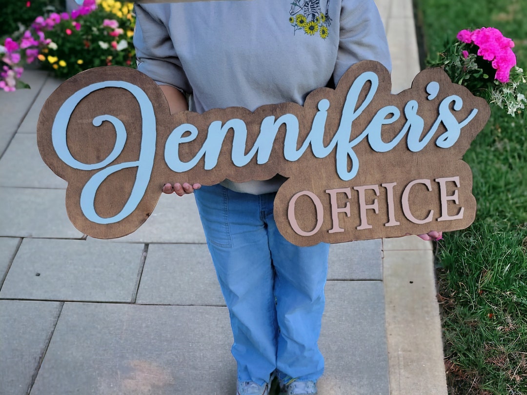Personalized Wooden Name Sign, Business Sign for Home, Custom Wood Sign ...