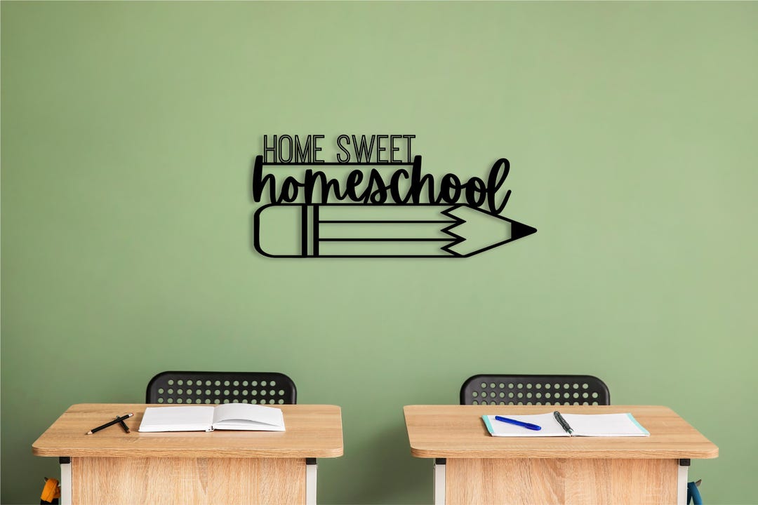 Home Sweet Homeschool Wood Sign: Homeschool Decor - Etsy