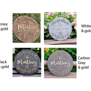 Custom Wedding Sign, Round Name Sign, Anniversary Gift, Round Wedding ...