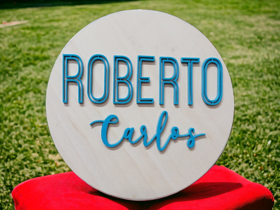 Custom 3D Round Baby Name Sign: Nursery Decor - Etsy