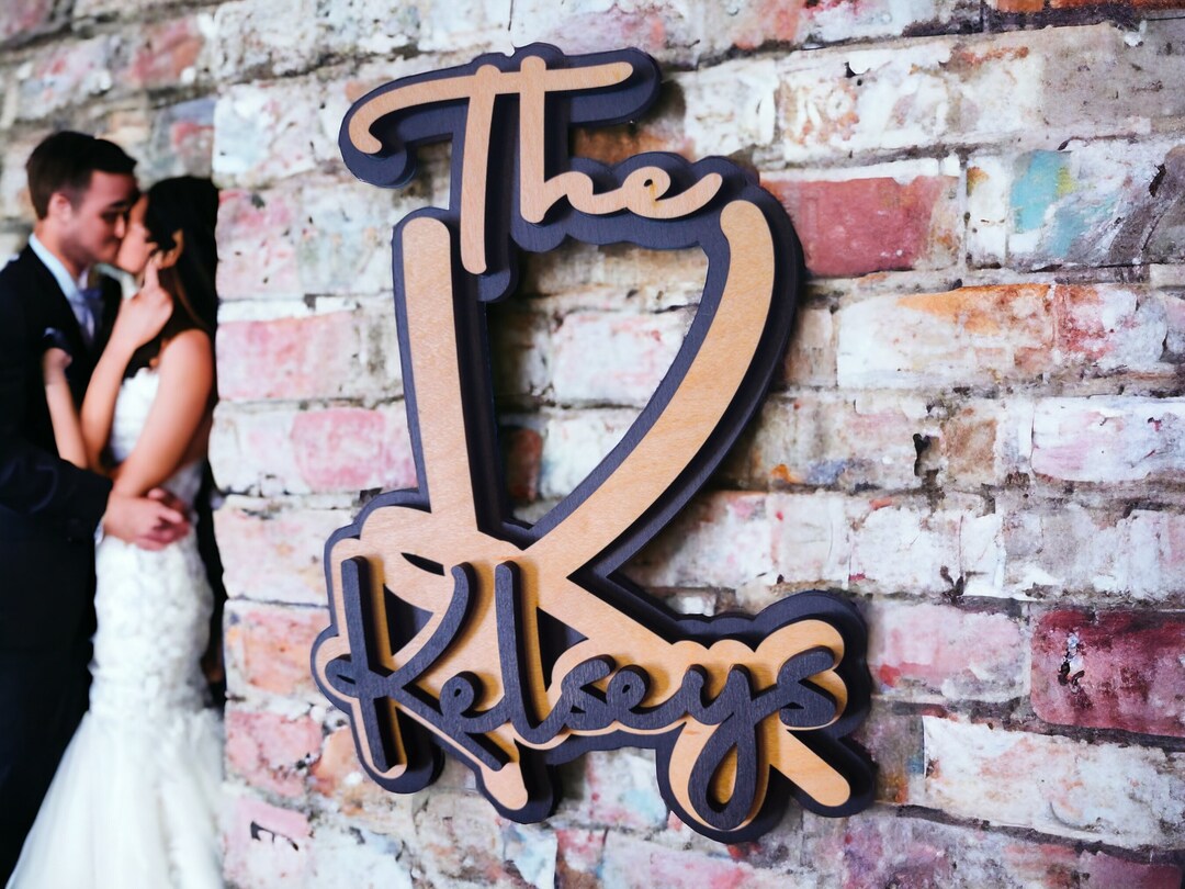 Monogram Letter Wedding Sign, Wedding Backdrop Sign, Large Custom Name ...