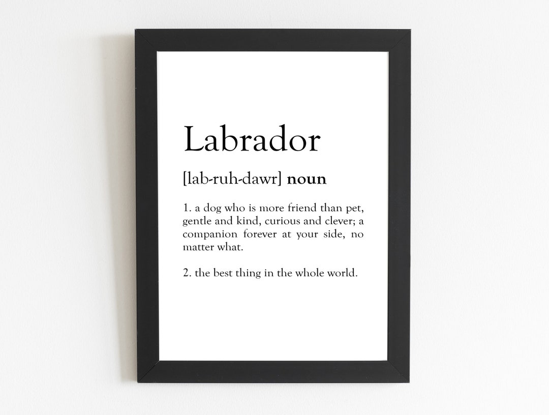 Labrador Definition Print / Labrador Gift / Labrador Present / Labrador ...