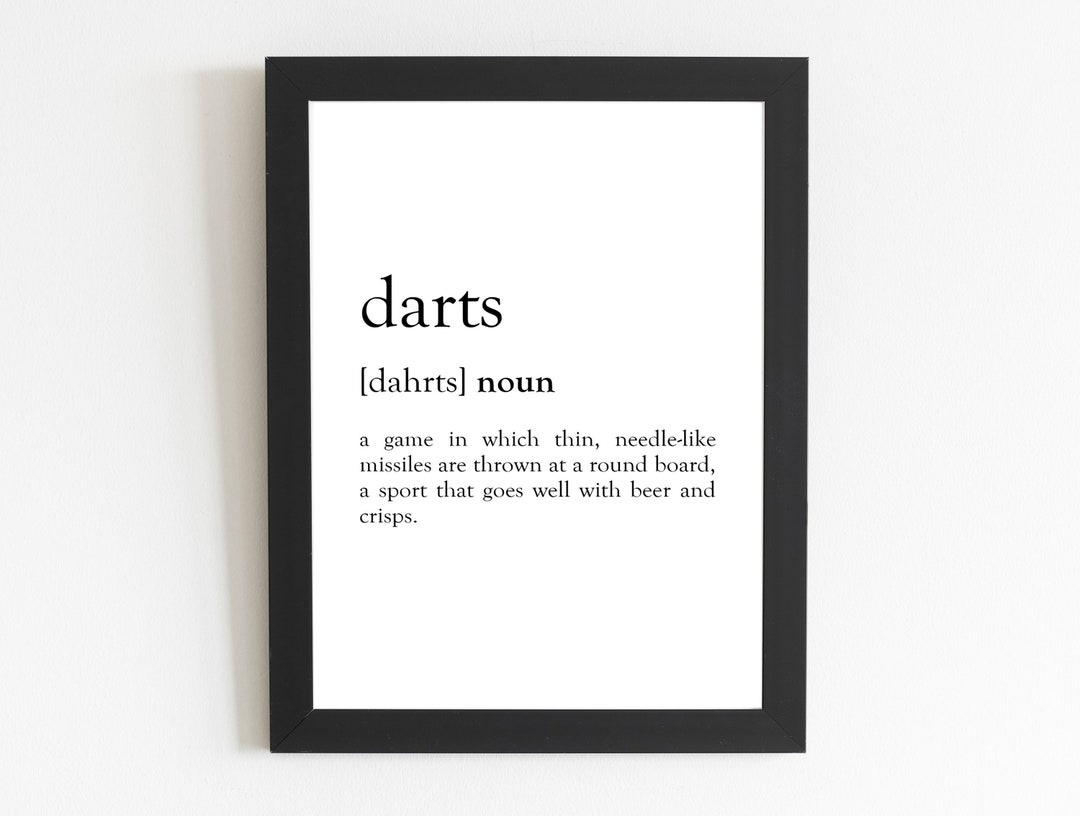 Darts Definition Print - Etsy