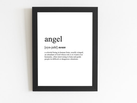 Angel Print / Angel Definition Print / Angel Gift / Angel | Etsy