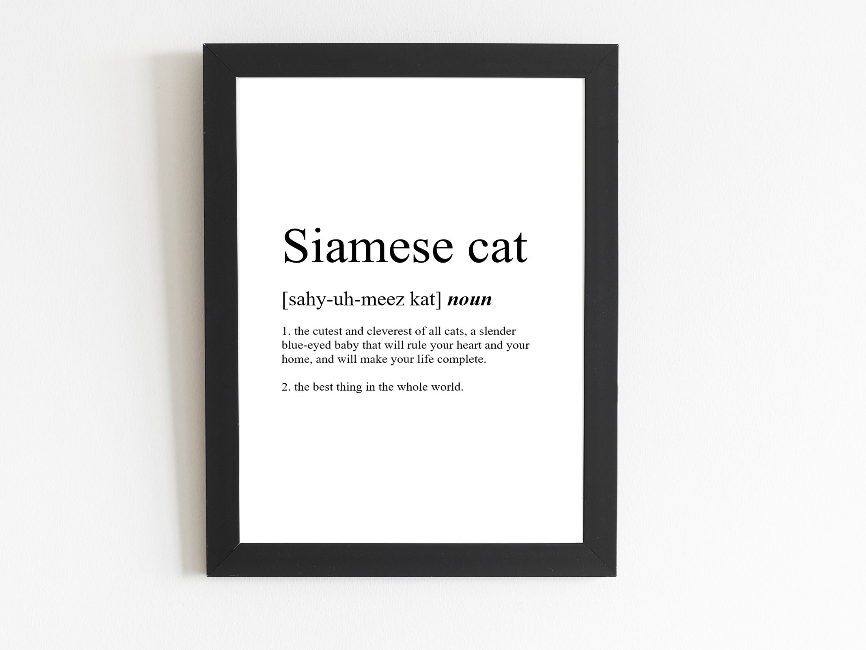 Siamese Cat Definition Print / Siamese Cat Gift / Siamese Cat - Etsy UK