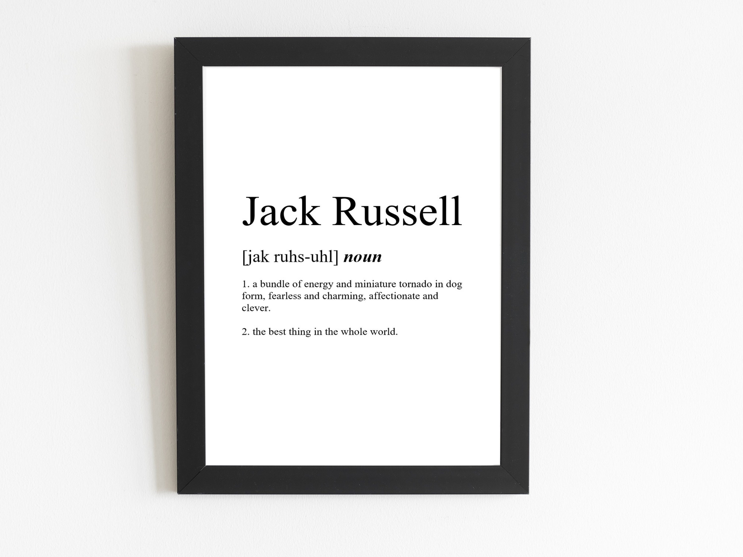 Jack Russell Definition Print / Jack Russell Gift / Jack - Etsy Australia