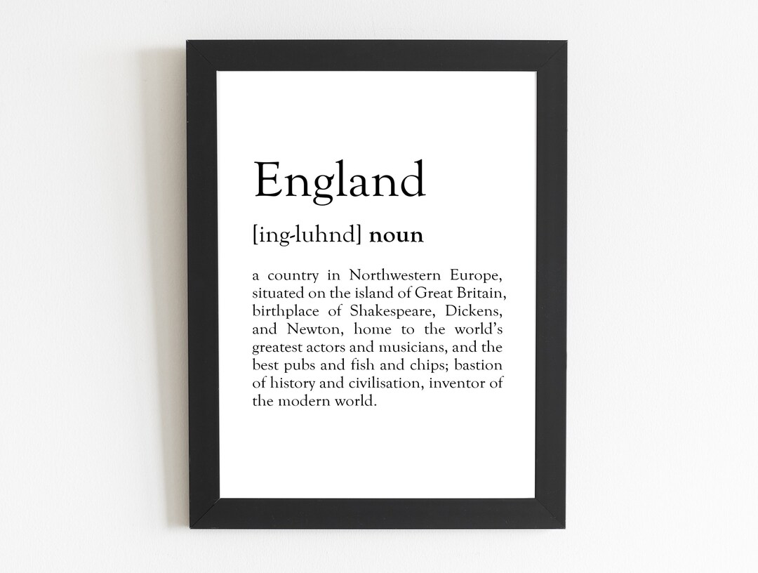 England Definition Print - Etsy