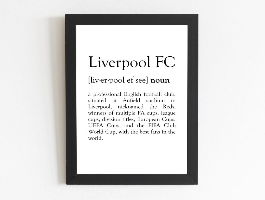 Liverpool FC Definition Print - Etsy