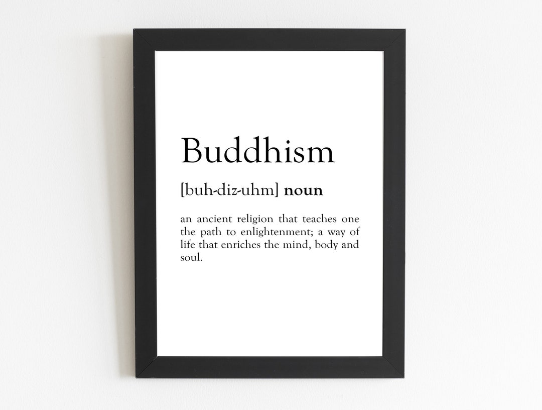 Buddhism Definition Print / Buddha Gift / Buddha Present / Buddha Décor ...