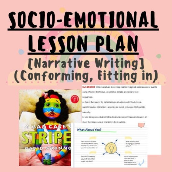 Socio-emotional Writing Lesson Plan narrative Writing | Etsy