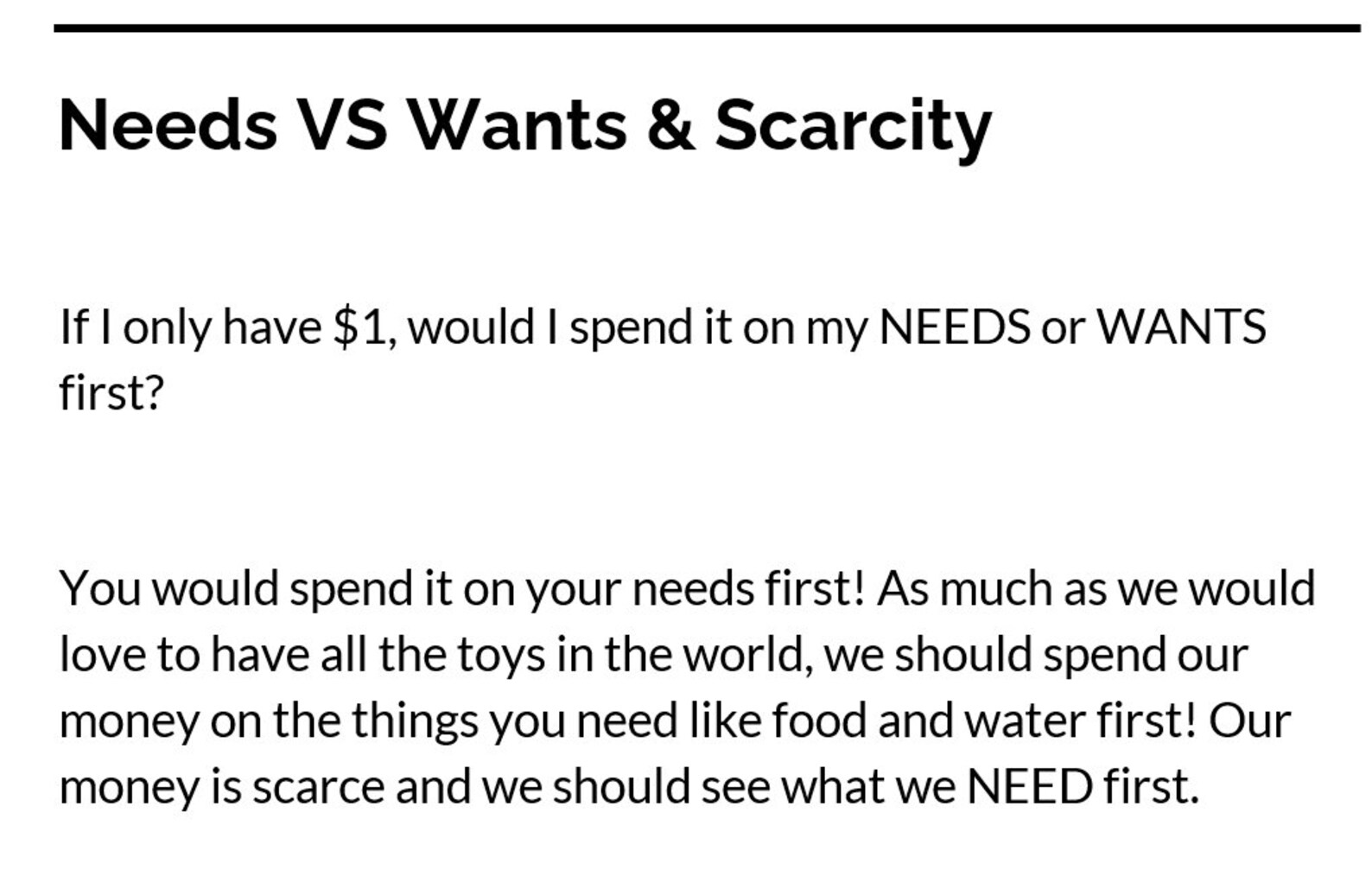 2 Day Lesson Plan: Scarcity Income Spending Saving 2 Day | Etsy