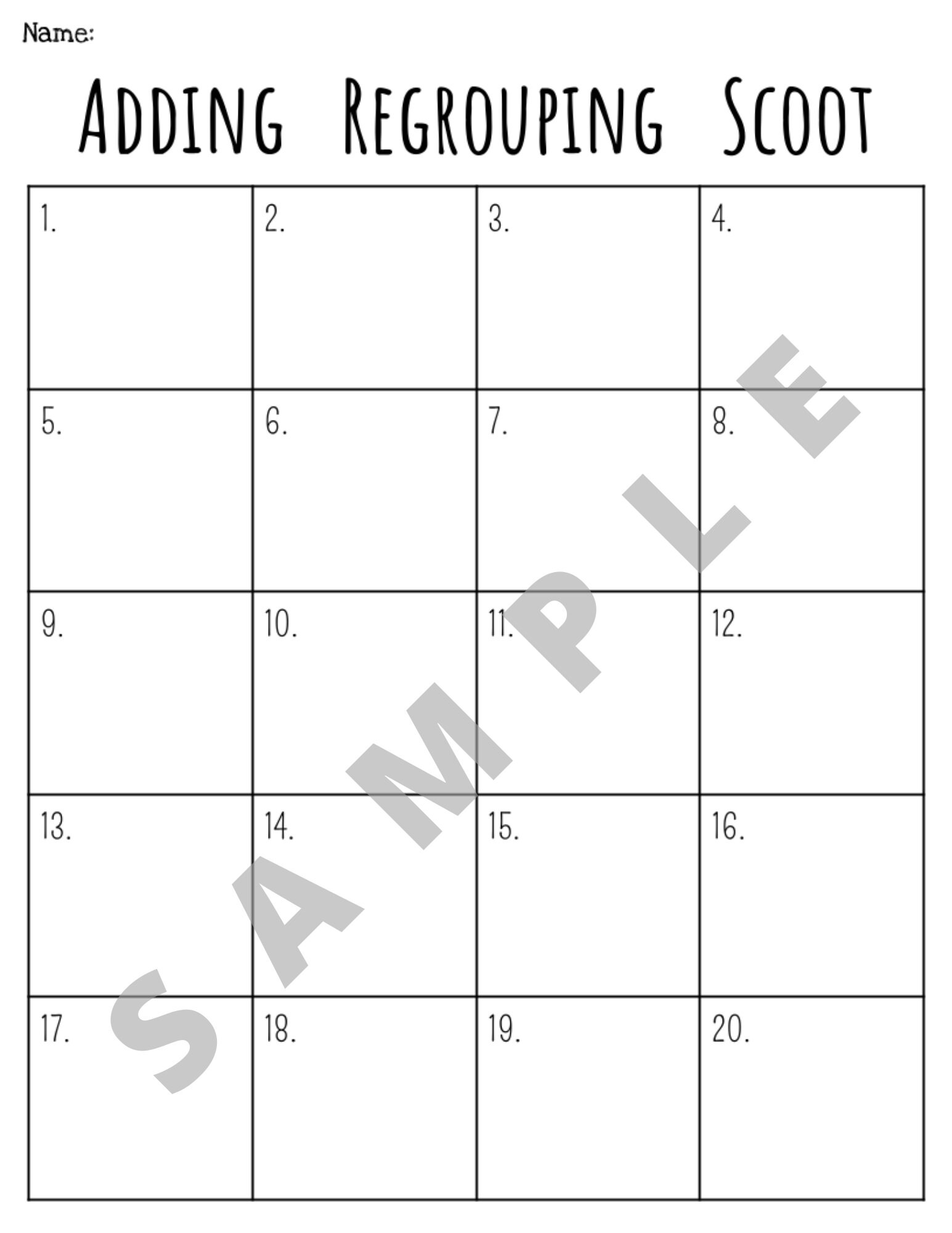 Adding Two-digit Numbers With Regrouping/composing Scoot/task Cards ...