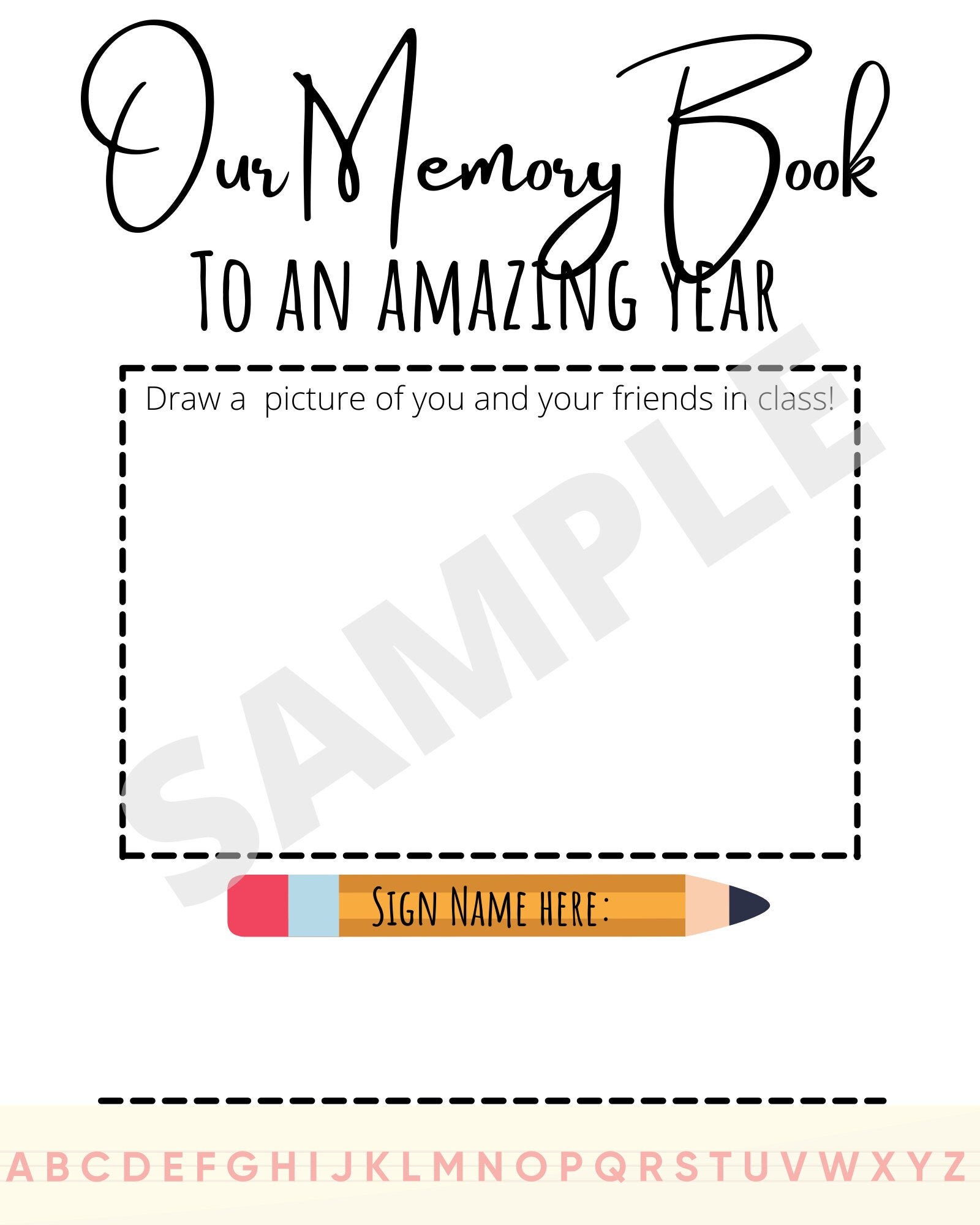 End of the Year Memory Book With Drawing and Favorite Activities; K-5 ...