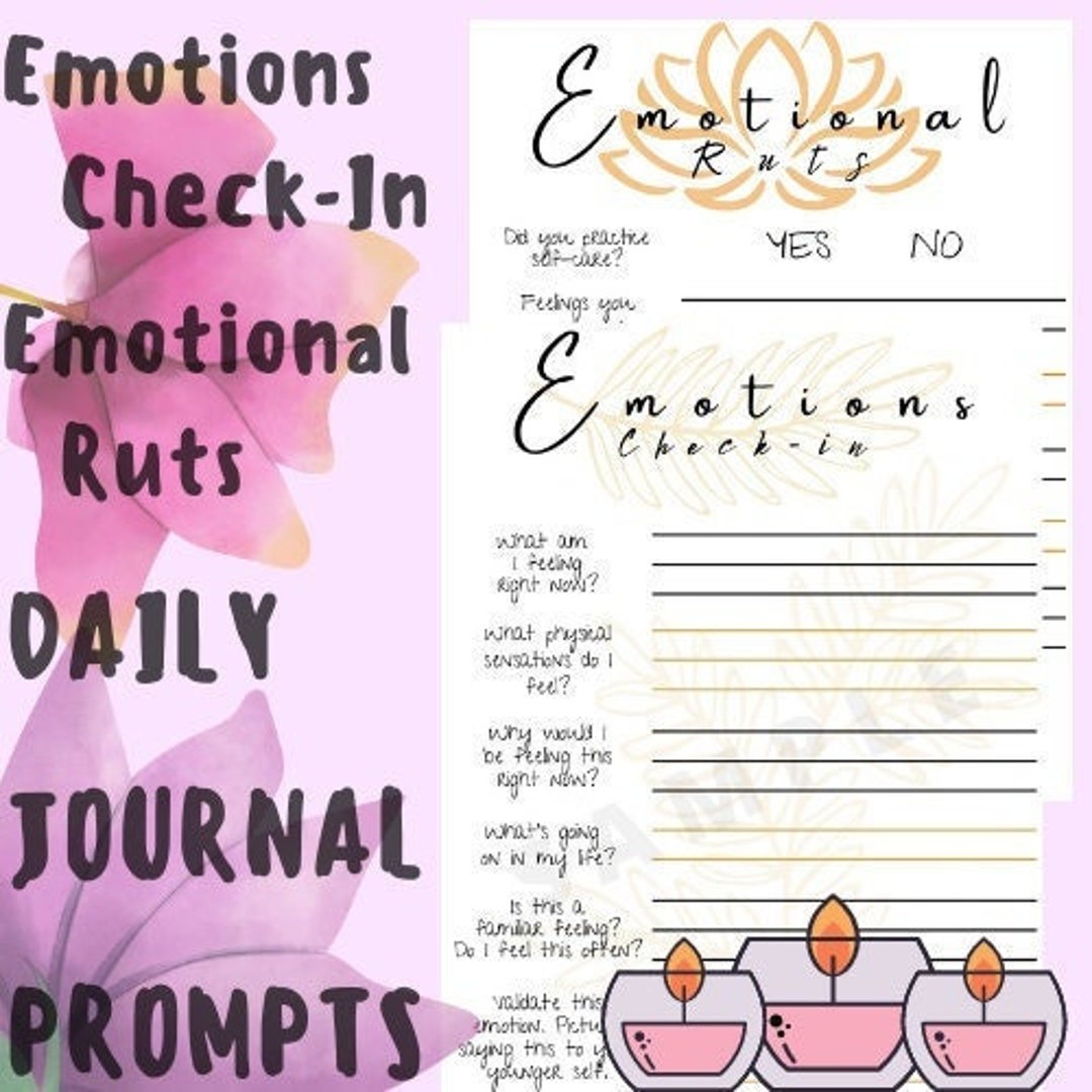 Emotions Check-in & Ruts; Mental Health, Journaling, Emotional ...
