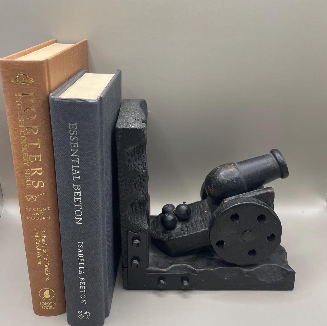Vintage Wooden Cannon Bookend: Medieval Gothic Decor, Doorstop - Etsy