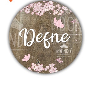 Nursery Name Sign Flowers Sign Custom Name Sign Kids Room - Etsy