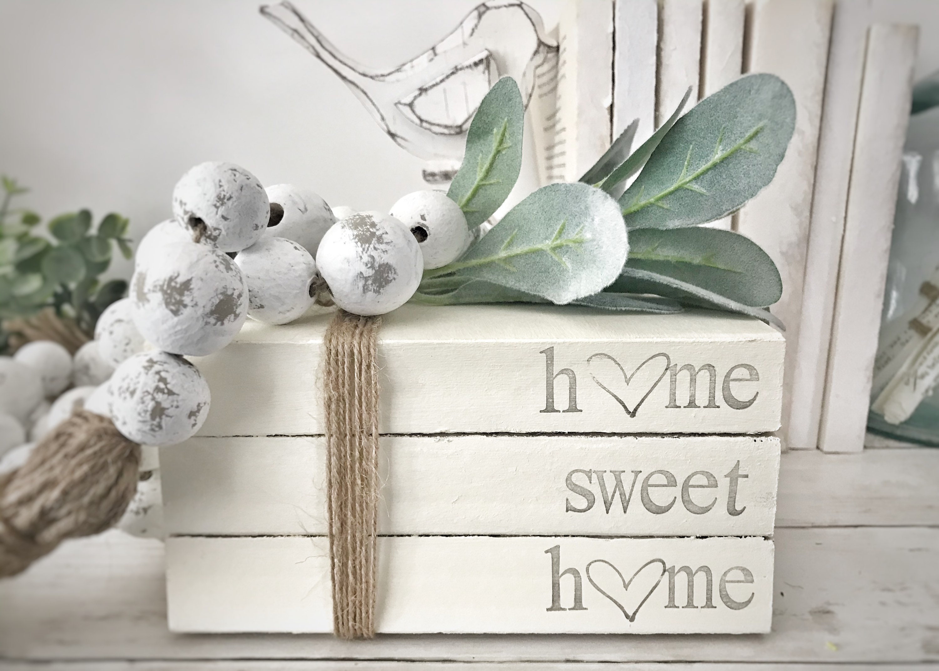 Farmhouse Book Stackscustom Farmhouse Book Stackshouse - Etsy