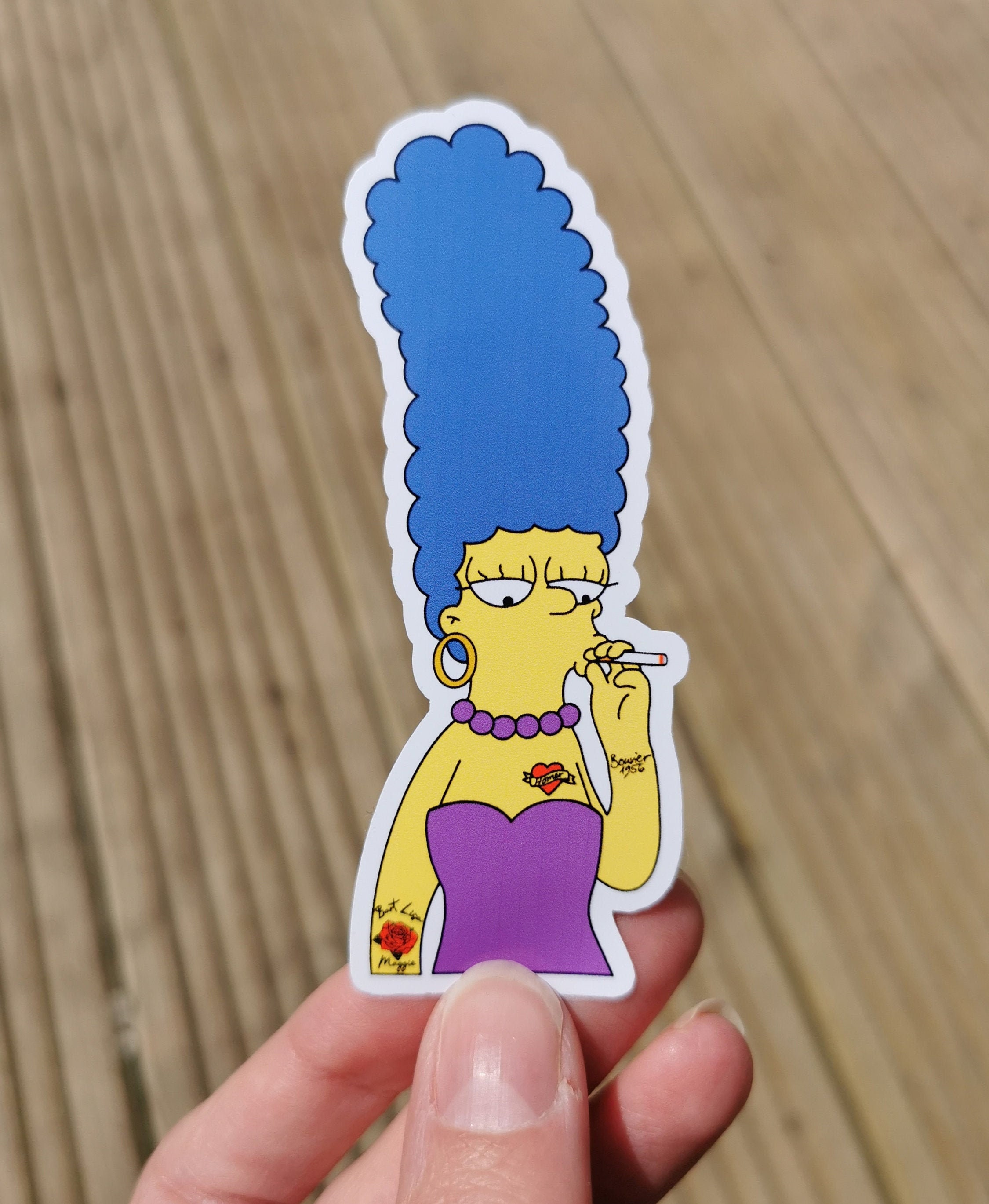 Marge Simpson Sticker Vinyl Sticker Laptop Sticker the - Etsy UK
