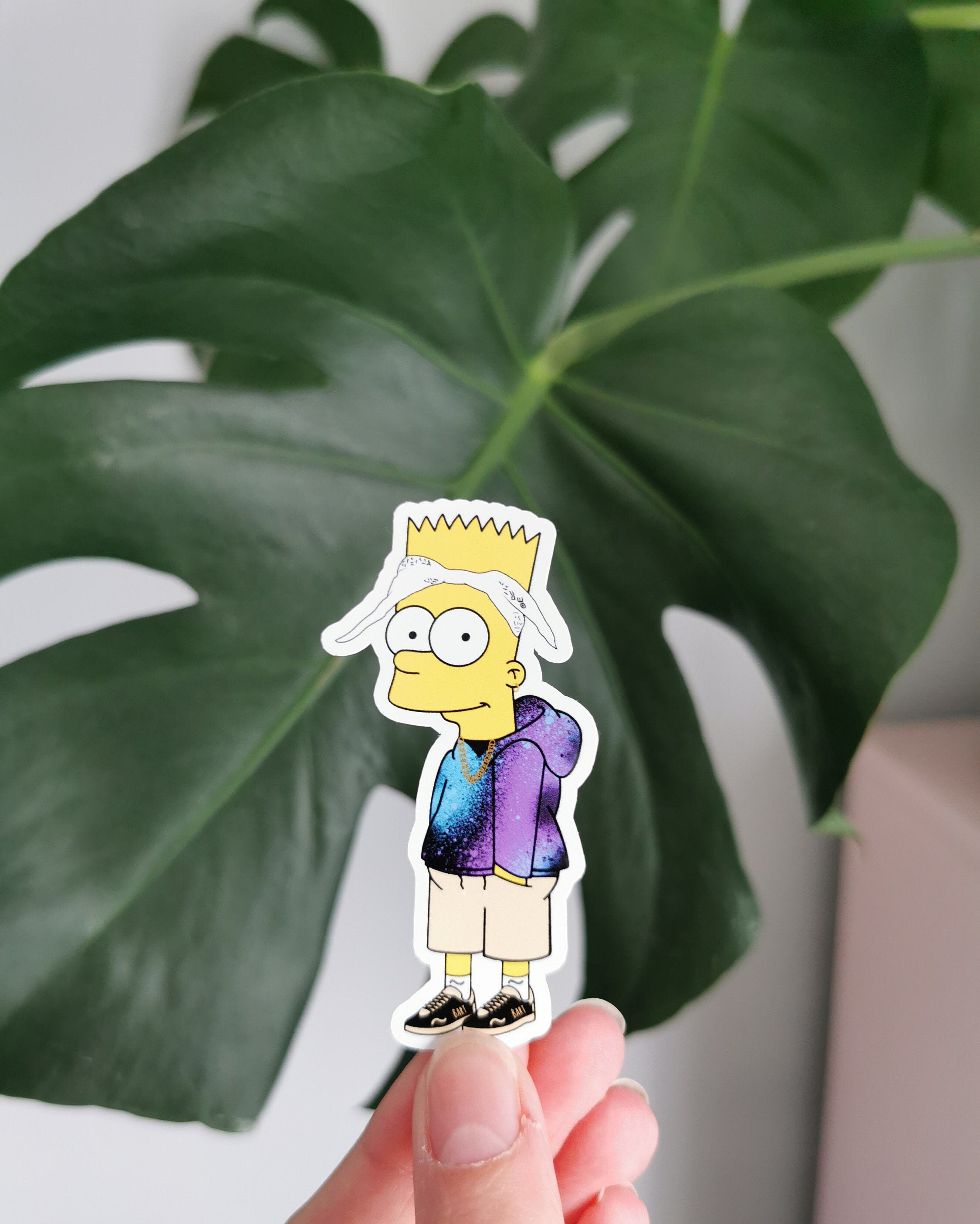 Bart Simpson Sticker Hip Hop Sticker Vinyl Sticker The Etsy