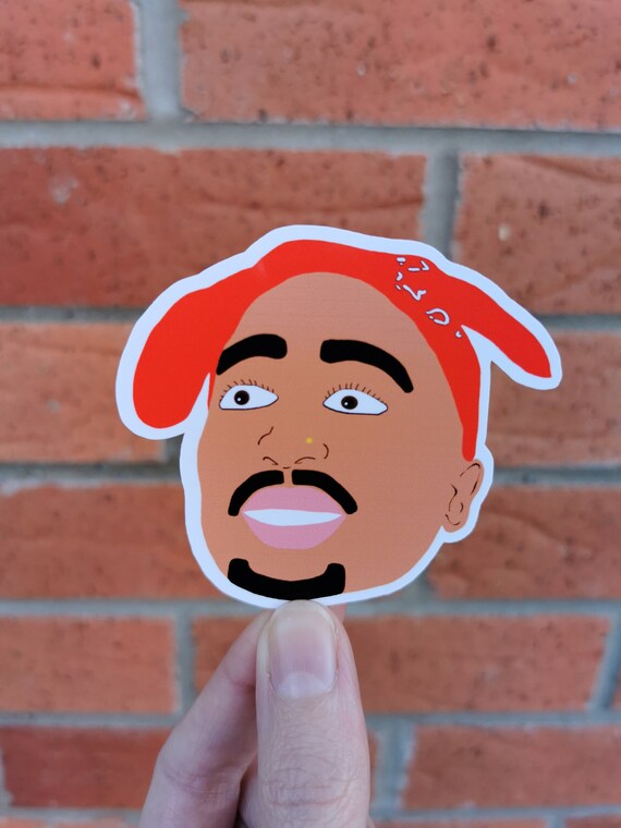 Tupac Shakur Cartoon Sticker Vinilo Para Computadora - Etsy España