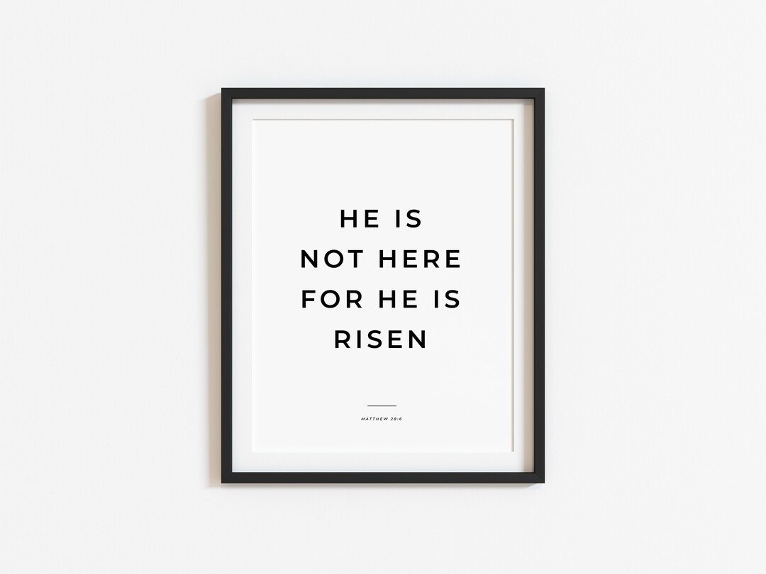 He is Risen LDS Print Art Christian Wall Decor Quotes - Etsy