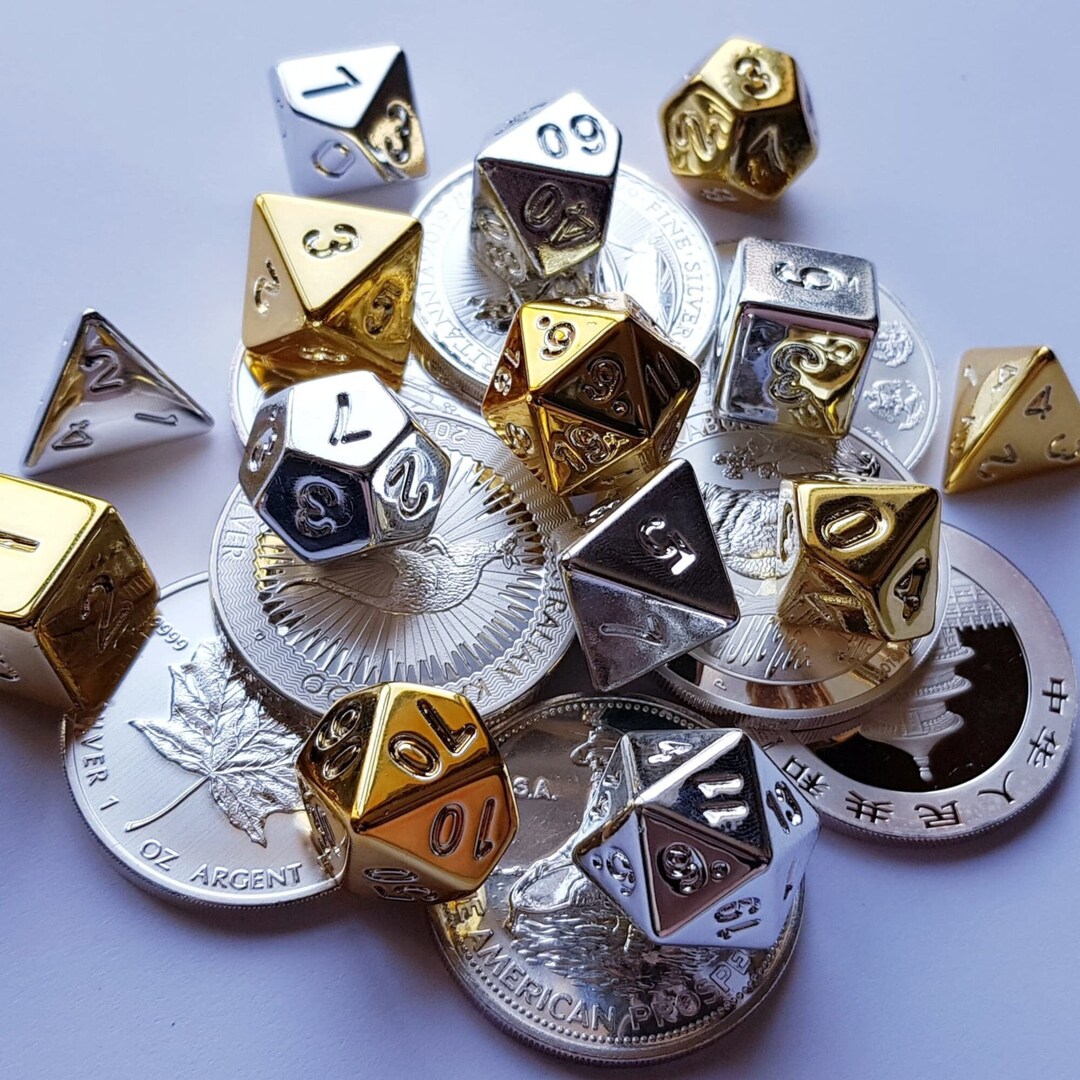 Dragon's Hoard Dice Gold Dice Silver Dice Treasure Dice Dnd Dice Money ...