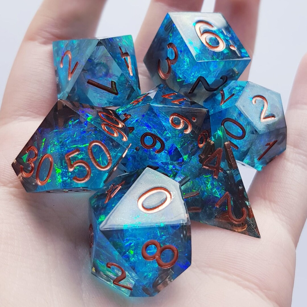 Smoke Opal Sharp Edge Dice Smoke Opal Dice Holo Foil Dice Holographic ...