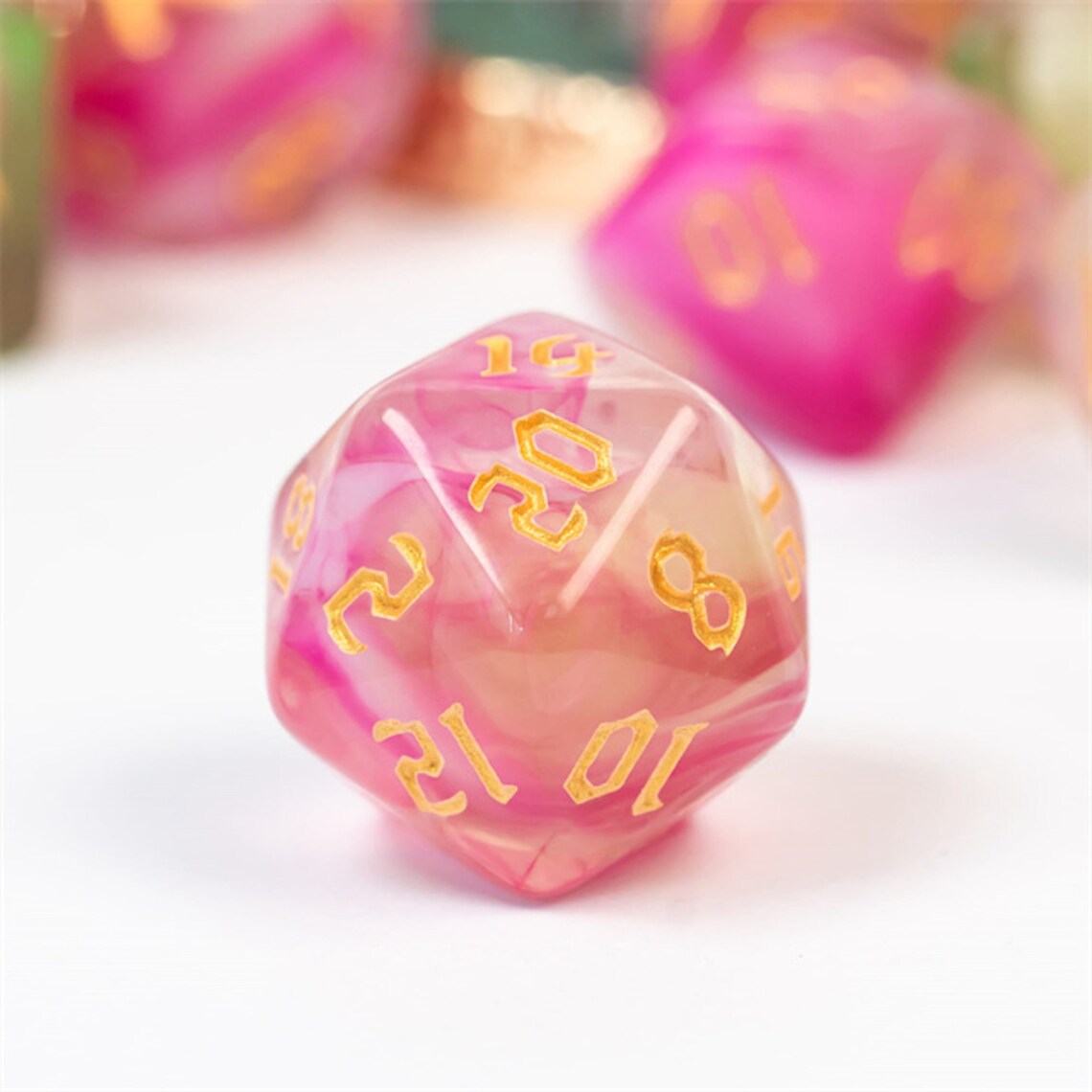 Enchanted Glade Dice Rose Dice Flower Dice Pink Dice - Etsy