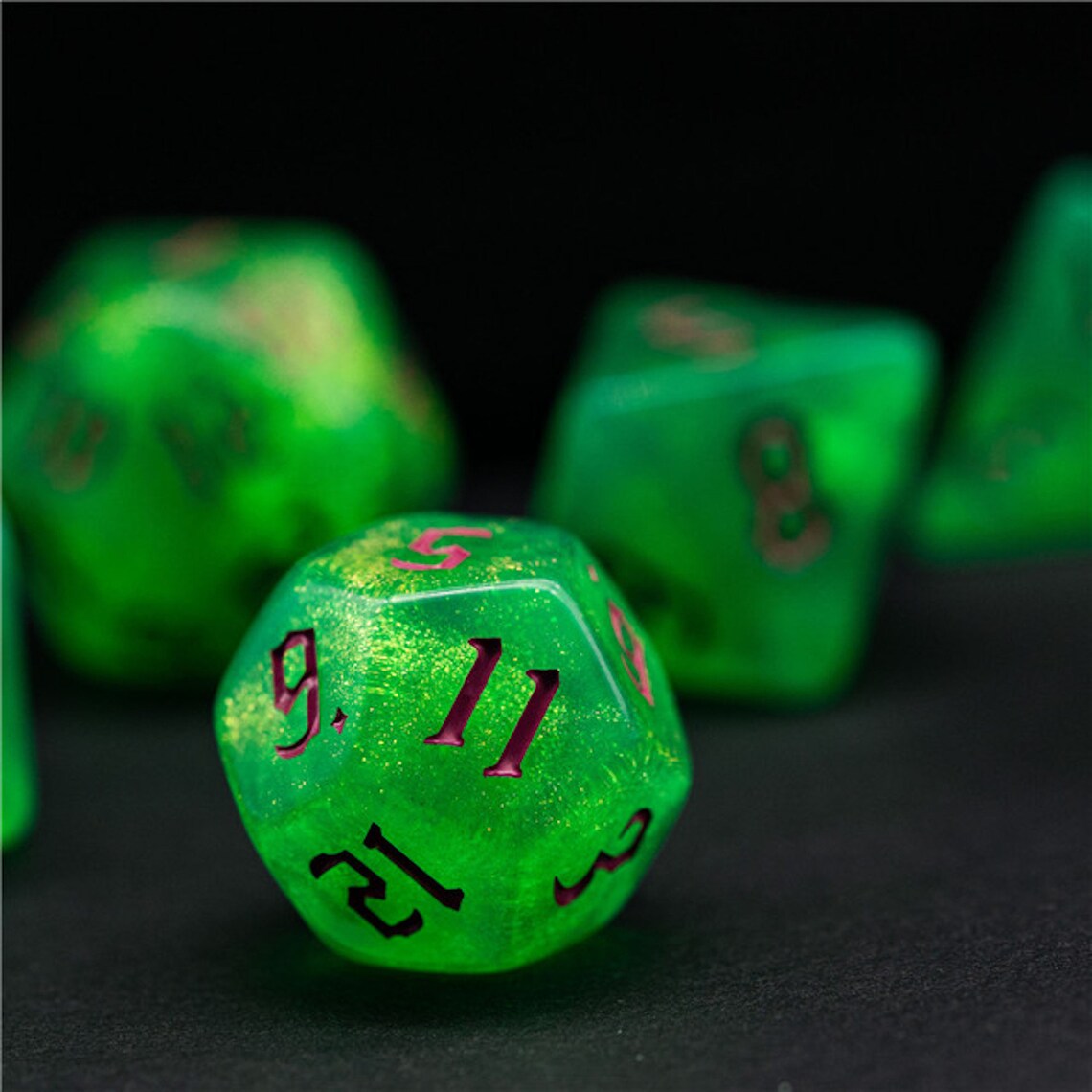 Green Eyed Monster Dice Green Dice Glitter Dice Slime - Etsy UK