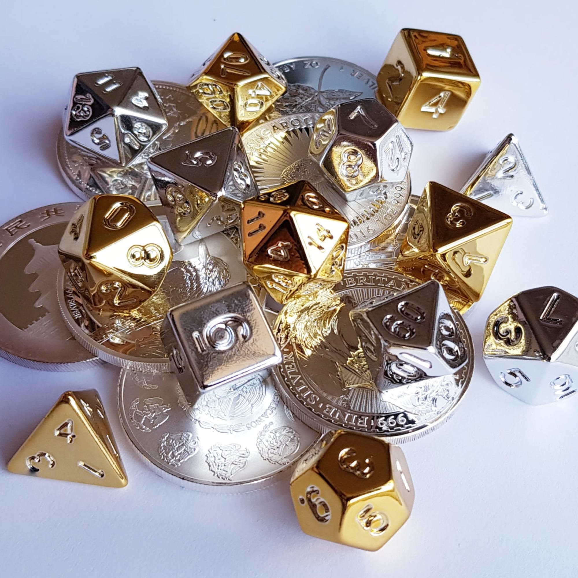 Dragon's Hoard Dice Gold Dice Silver Dice Treasure - Etsy UK