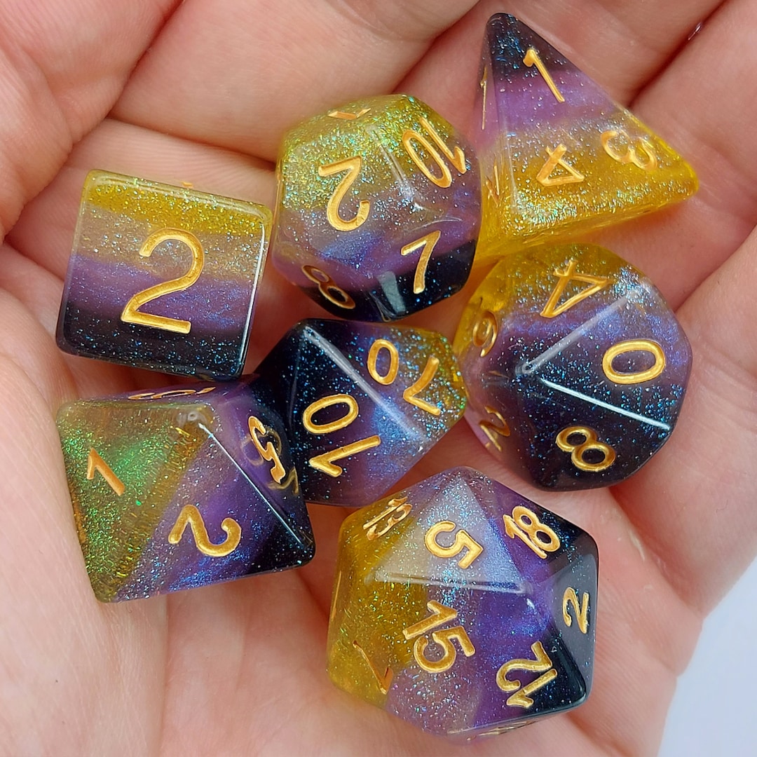 Nonbinary Flag Dice Nonbinary Dice Layer Dice Non Binary Flag Dice Dandd Dice Nonbinary Flag D And