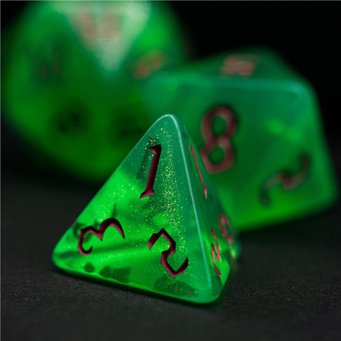 Green Eyed Monster Dice Green Dice Glitter Dice Slime - Etsy UK