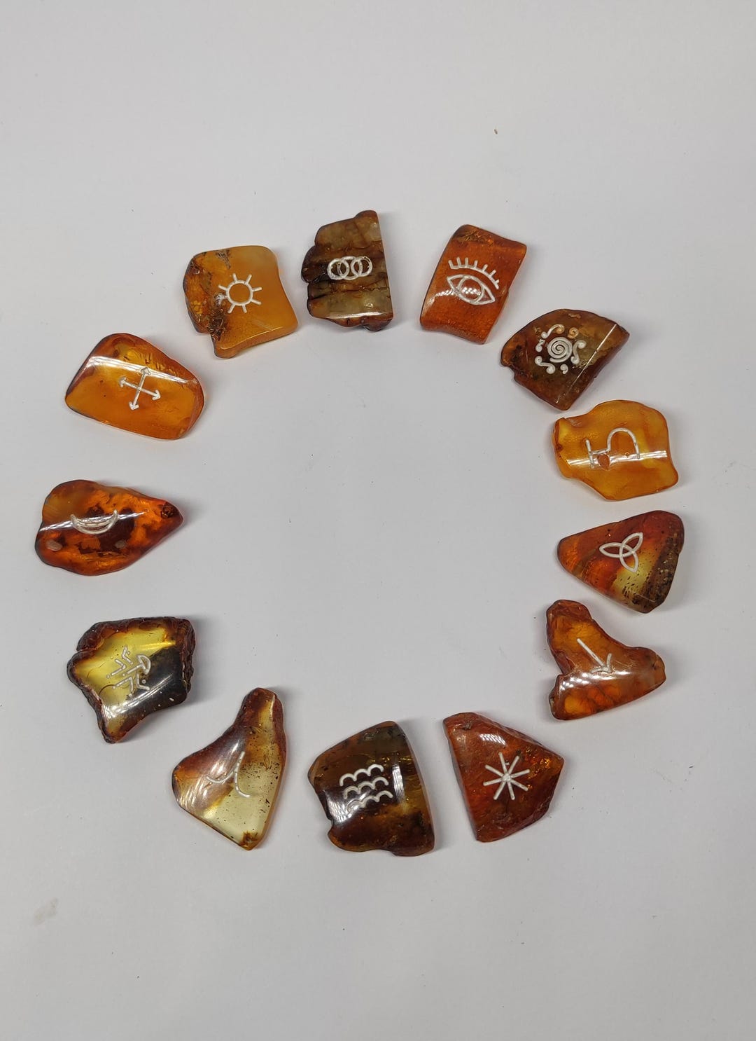 Amber Witch Runes Set, Divination Casting Stones - Etsy