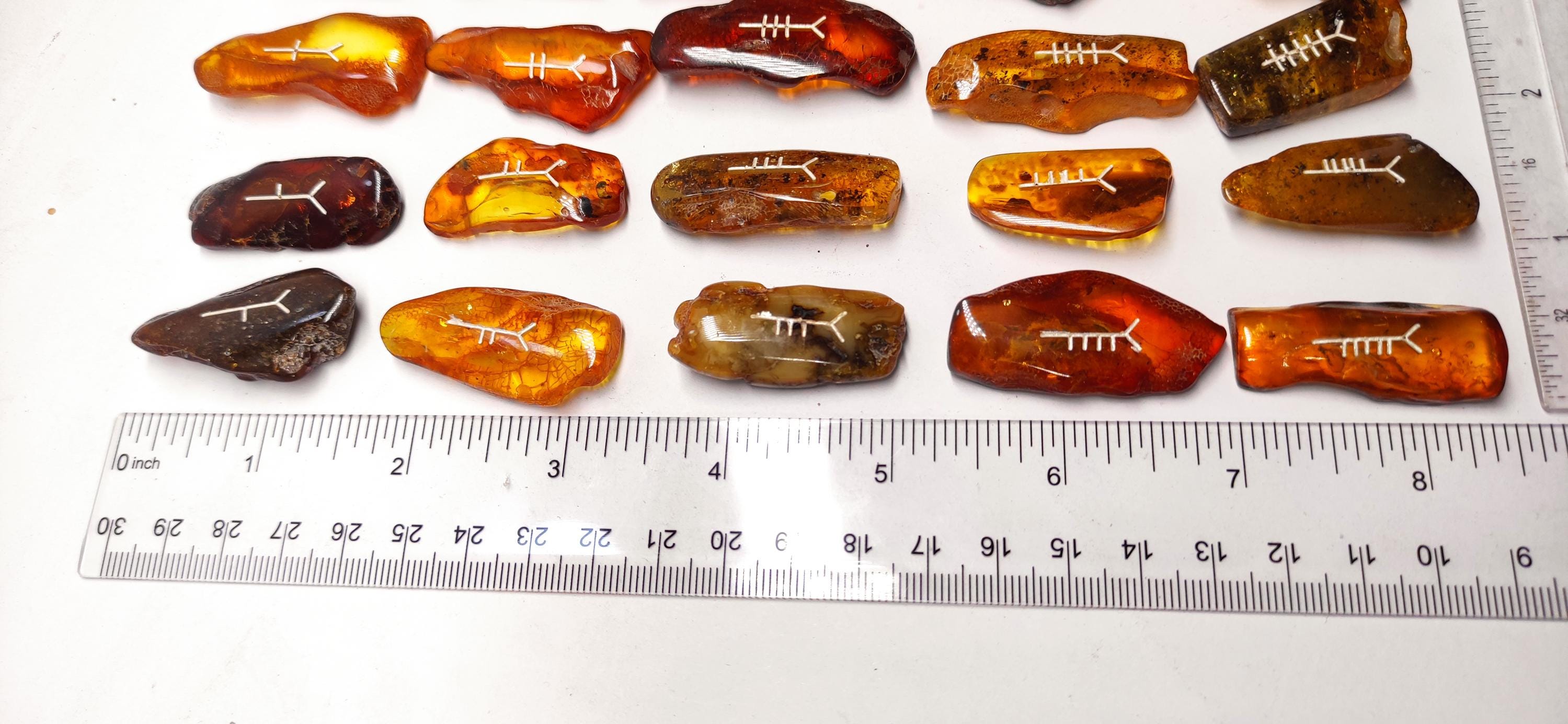 Amber Rune Set.ogham Amber Rune Set.set of Ogham Runes in an Amber Box ...